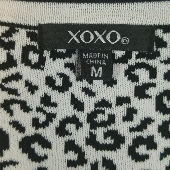 XOXO | Dresses | Xoxo Cheetah White And Black Print Dress | Poshmark